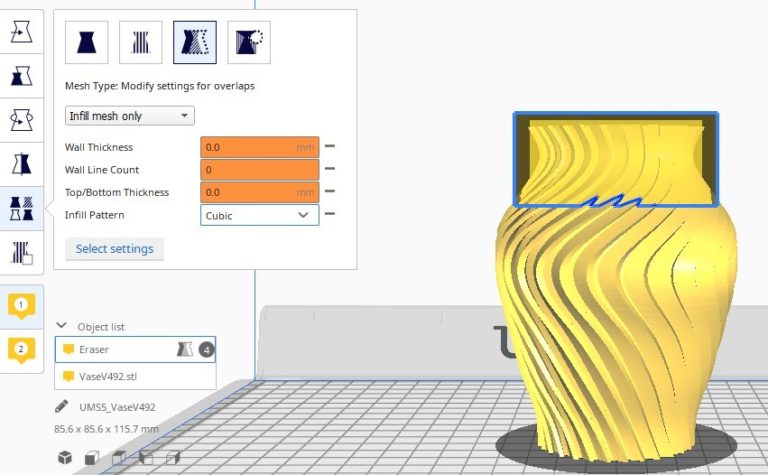 Different infill patterns and density in the same Print! – 3D Solved